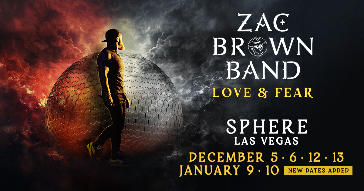 Zac Brown Band Tickets | Las Vegas Concert Dates | Sphere Las Vegas
